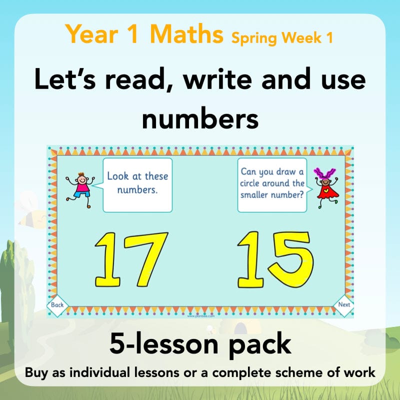 Let’s read, write and use numbers Year 1 Maths by PlanBee