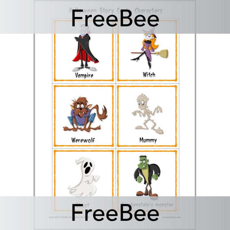 FREE Halloween Story Cards created by PlanBee