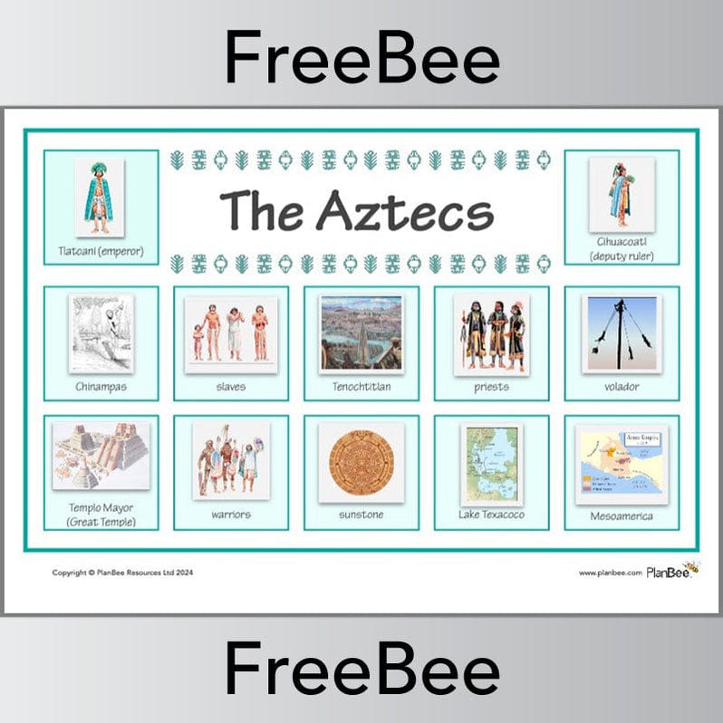 Aztecs Word Bank Free PDF download by PlanBee