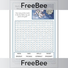 FREE Neil Armstrong KS1 Word Search | Moon Landing — PlanBee