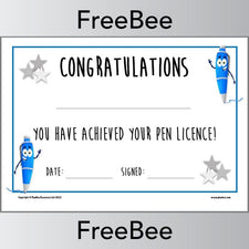 FREE Pen Licence Certificate | PlanBee