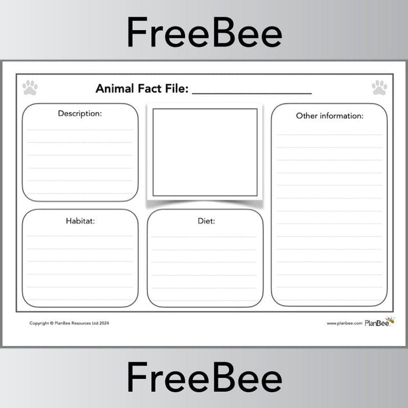FREE Animal Fact File Template | PlanBee