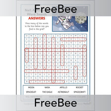 FREE Neil Armstrong KS1 Word Search | Moon Landing — PlanBee
