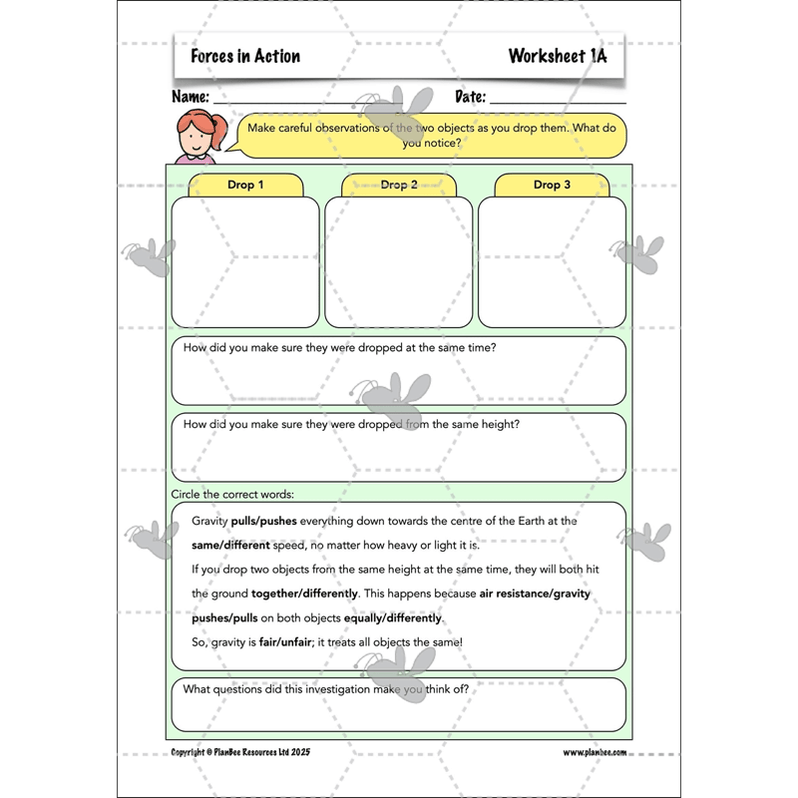 Forces in Action: Science Forces Year 5 PlanBee lesson pack