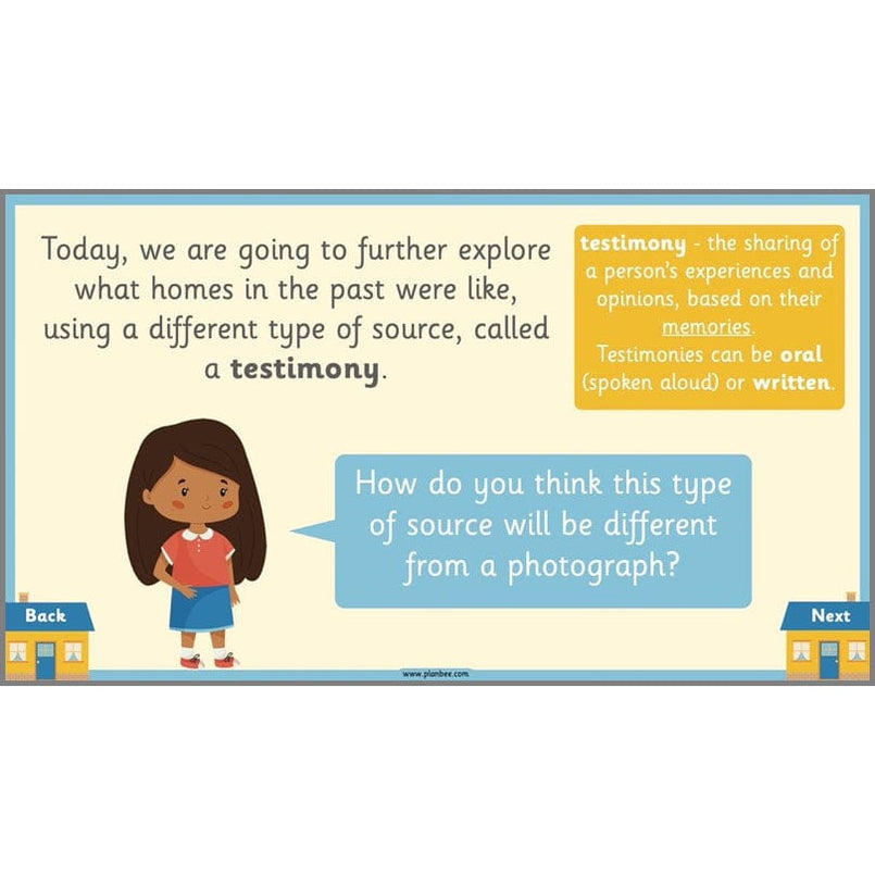KS1 Homes in the Past History Lesson Pack by PlanBee