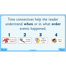 Time Connectives KS1 - PlanBee English Lesson