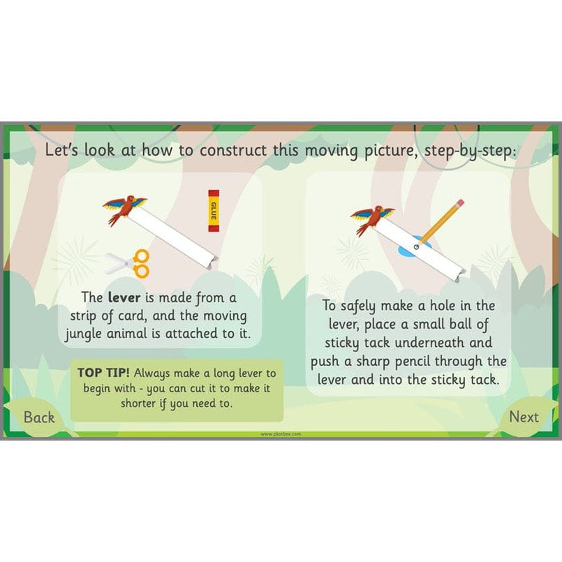 Jungle-themed Sliders and Levers KS1 Lesson Pack | PlanBee