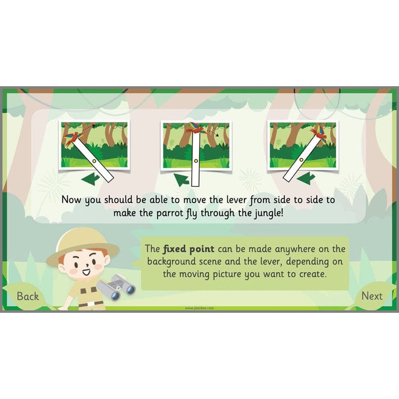 Jungle-themed Sliders and Levers KS1 Lesson Pack | PlanBee