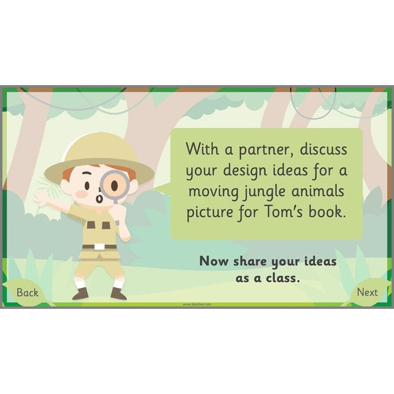 Jungle-themed Sliders and Levers KS1 Lesson Pack | PlanBee