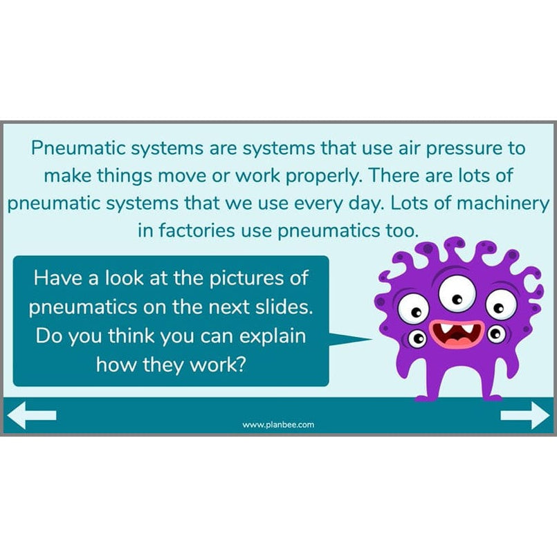 Moving Monsters Year 3 KS2 Pneumatics Lessons by PlanBee