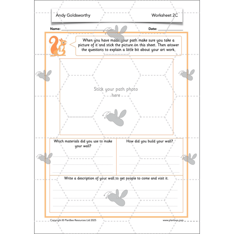 Andy Goldsworthy KS1 Art Lesson Plans created by PlanBee
