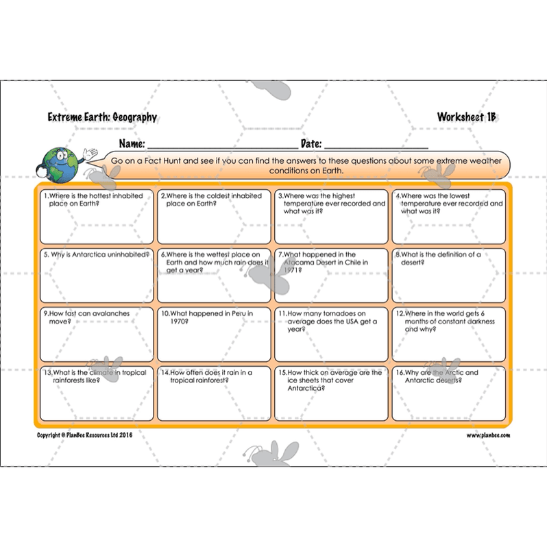 Extreme Earth KS2 Lesson Planning Pack — PlanBee