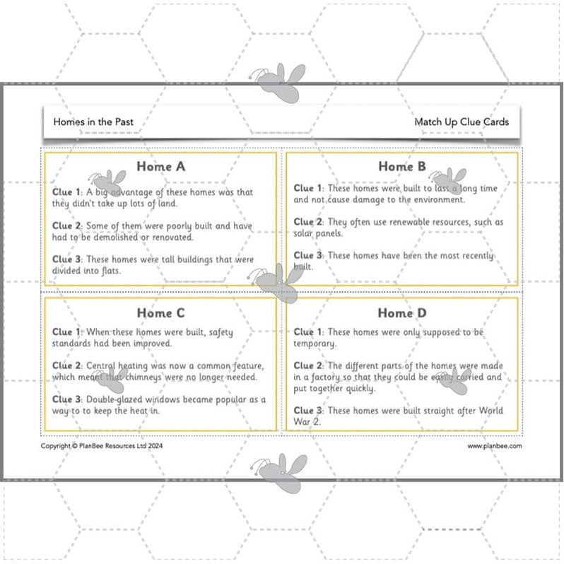 KS1 Homes in the Past History Lesson Pack by PlanBee