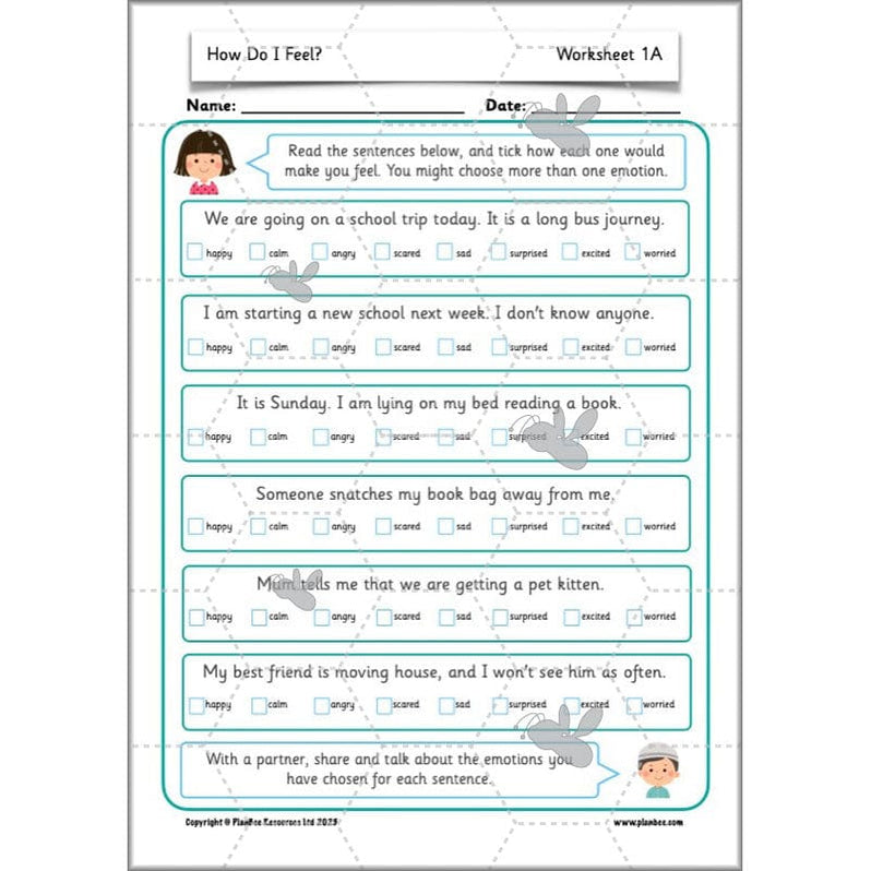 How Do I Feel? Feelings KS1 PSHE lesson pack by PlanBee