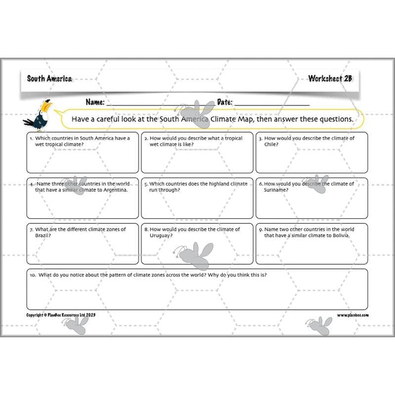 South America KS2 Geography Lesson Pack by PlanBee