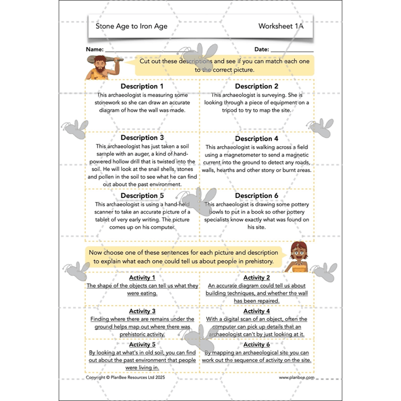 Stone Age to Iron Age Year 3 and 4 | History Lessons KS2 — PlanBee