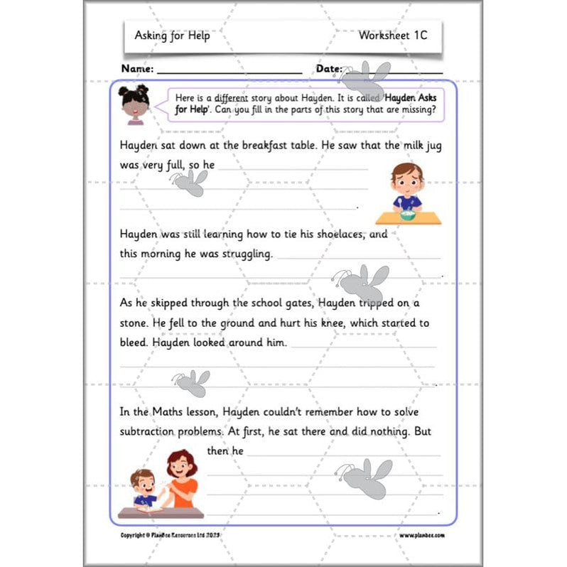 Asking for Help Year 2 PSHE lessons by PlanBee