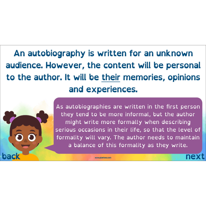 Autobiography KS2 English Planning and Resources — PlanBee