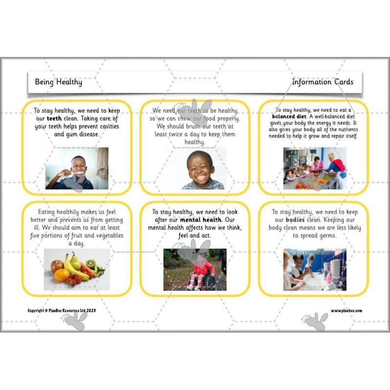Being Healthy PSHE KS1 lessons by PlanBee