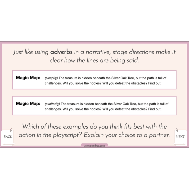 Features of a Playscript KS2 | English Lesson Pack — PlanBee