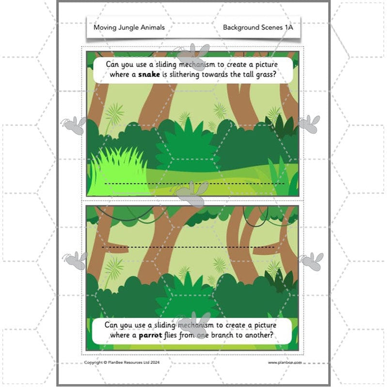 Jungle-themed Sliders and Levers KS1 Lesson Pack | PlanBee