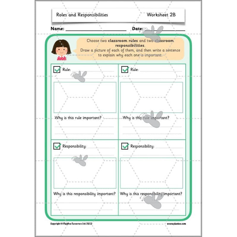 Roles and Responsibilities KS1 PSHE by PlanBee