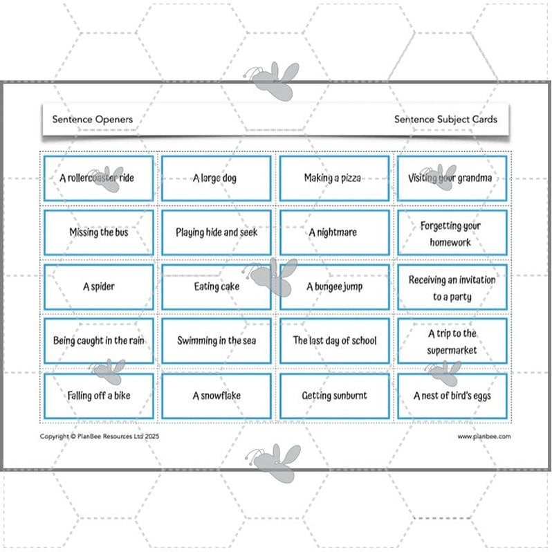 Sentence Openers KS2 Lesson Pack | PlanBee