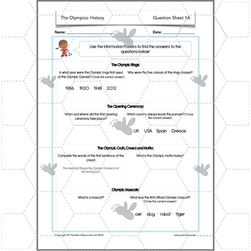 Olympic Games LKS2 Lesson Pack by PlanBee