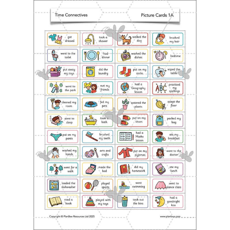Time Connectives KS1 - PlanBee English Lesson