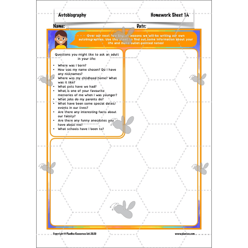 Autobiography KS2 English Planning and Resources — PlanBee