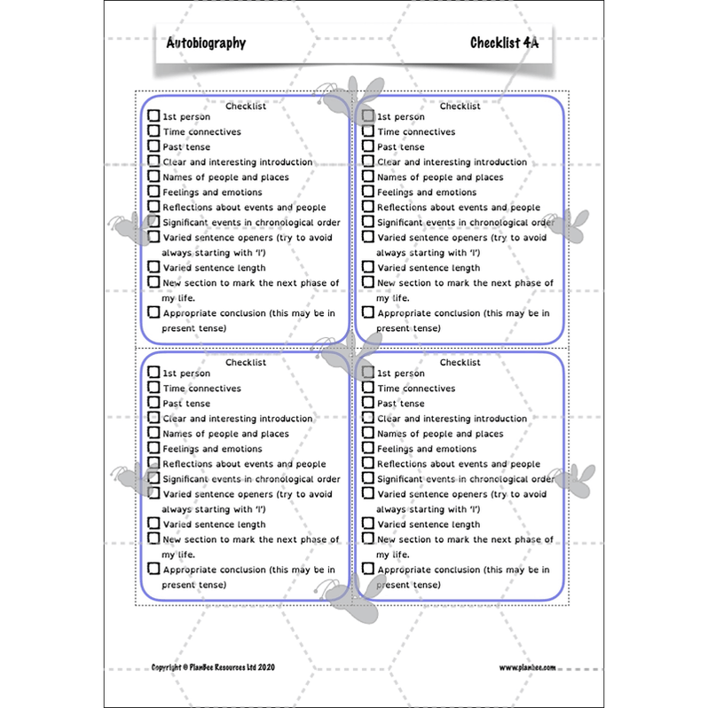 Autobiography KS2 English Planning and Resources — PlanBee