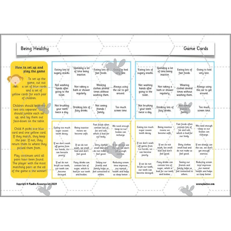 Being Healthy PSHE KS1 lessons by PlanBee