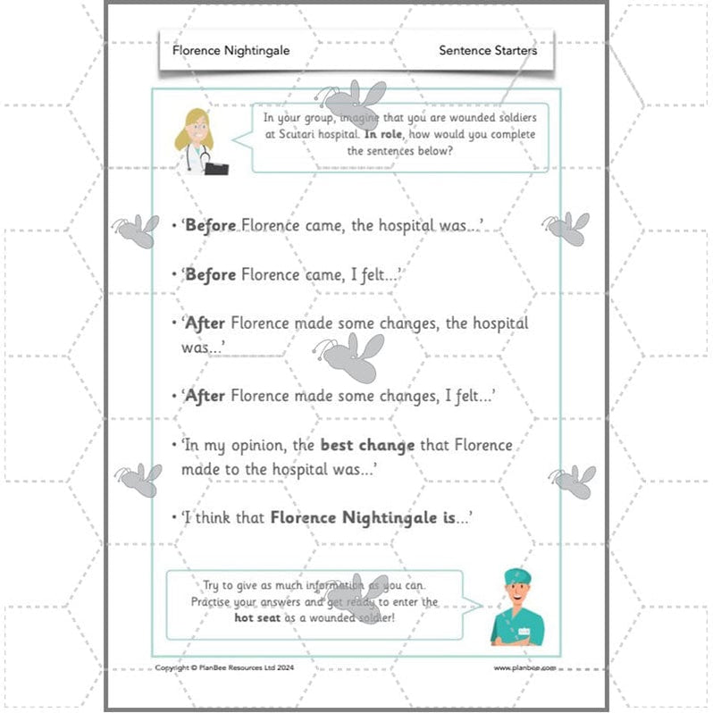 Florence Nightingale KS1 Lesson Pack by PlanBee