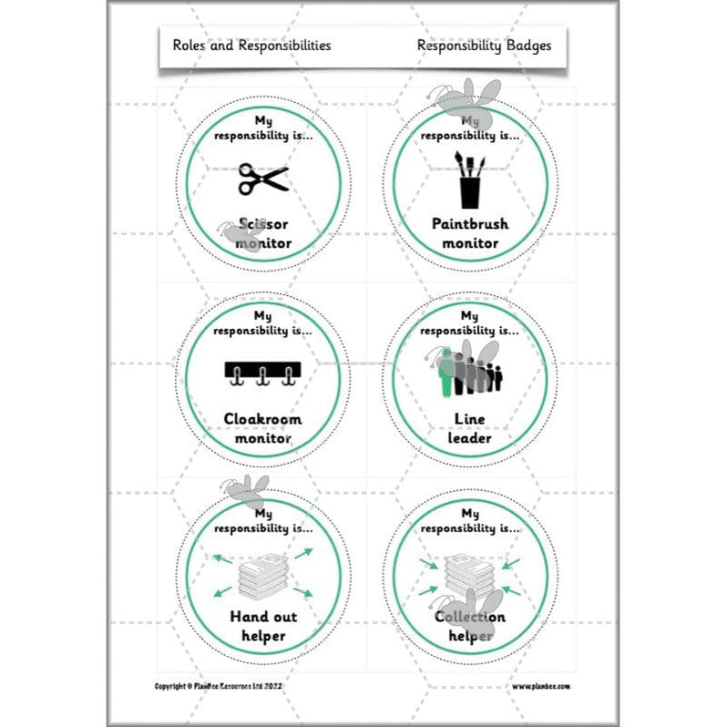 Roles and Responsibilities KS1 PSHE by PlanBee