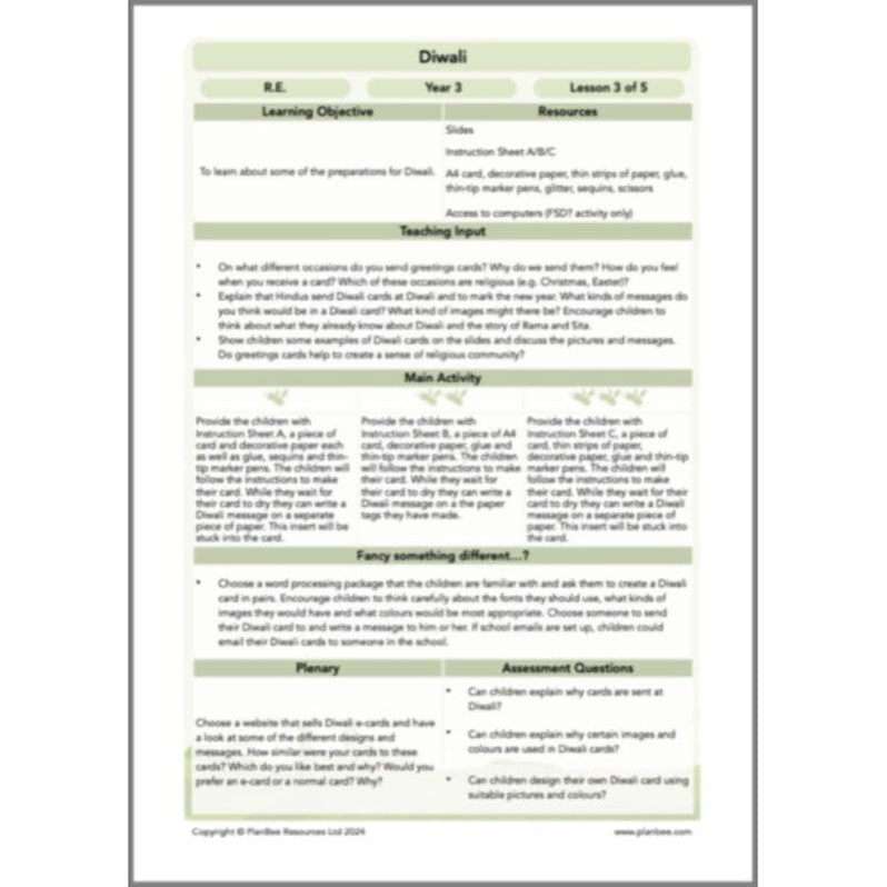 Diwali KS2 lessons, activities and resources by PlanBee