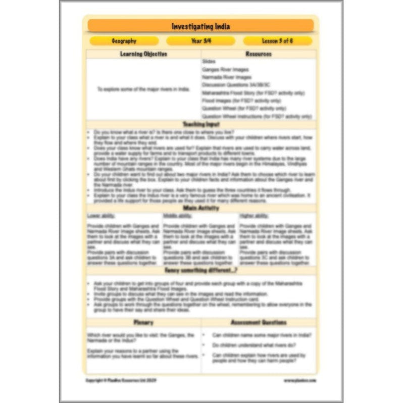 Investigating India KS2 Geography scheme for Year 3 & Year 4 — PlanBee