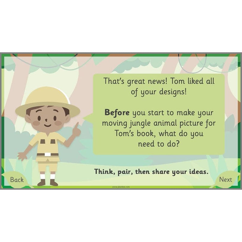 Jungle-themed Sliders and Levers KS1 Lesson Pack | PlanBee