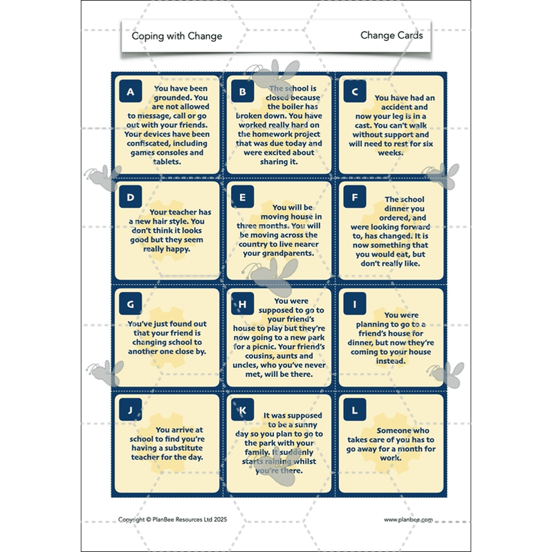 Coping with Change - Year 6 Transition PSHE Activities — PlanBee