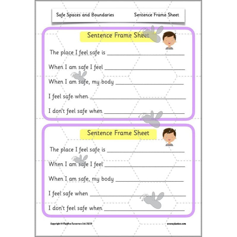 Safe Spaces and Boundaries PSHE KS1 lessons by PlanBee