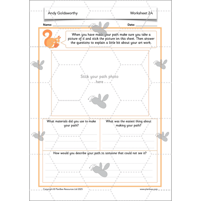 Andy Goldsworthy KS1 Art Lesson Plans created by PlanBee