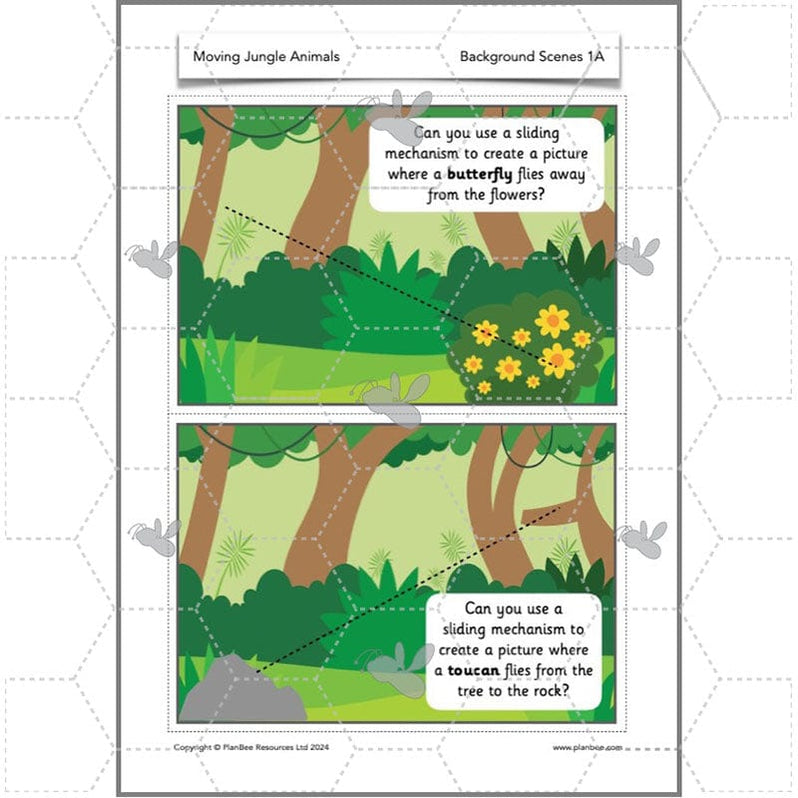 Jungle-themed Sliders and Levers KS1 Lesson Pack | PlanBee