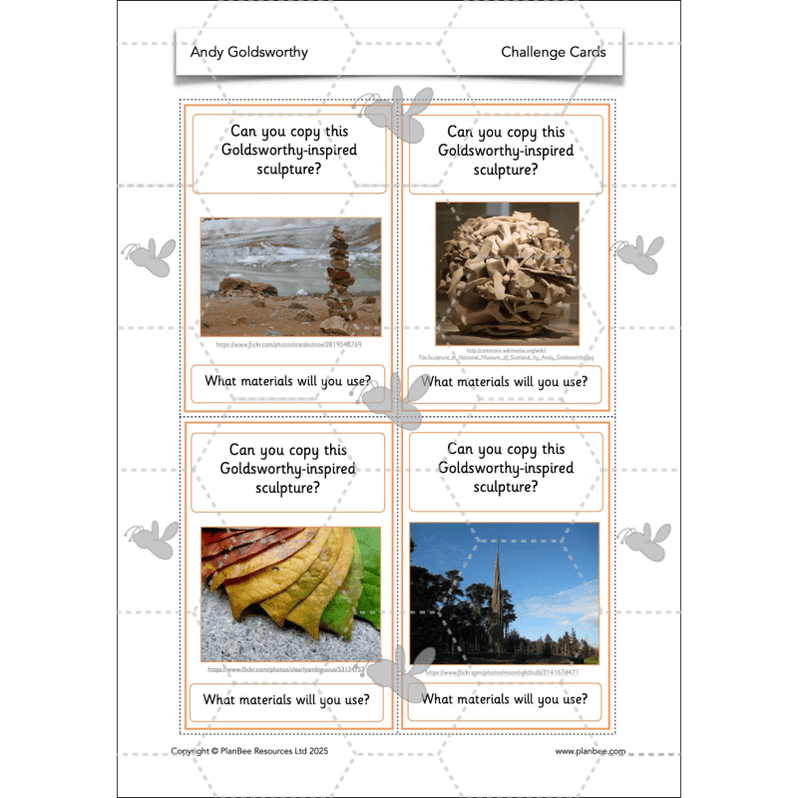 Andy Goldsworthy KS1 Art Lesson Plans created by PlanBee