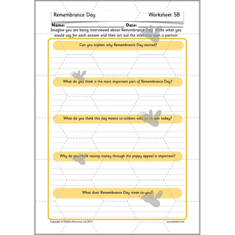 KS1 Remembrance Day Lesson | Year 2 History Planning — PlanBee