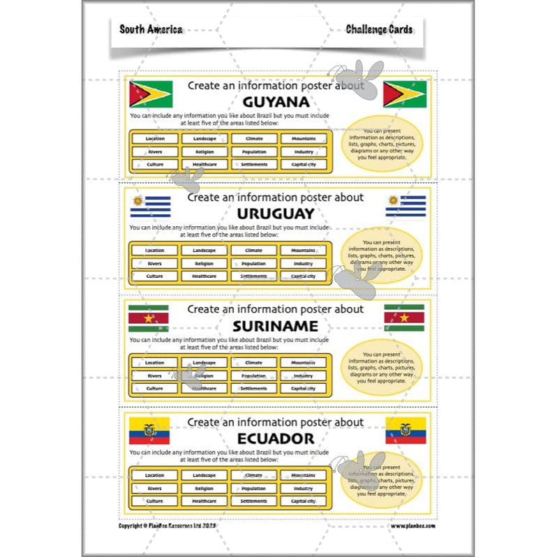 South America KS2 Geography Lesson Pack by PlanBee