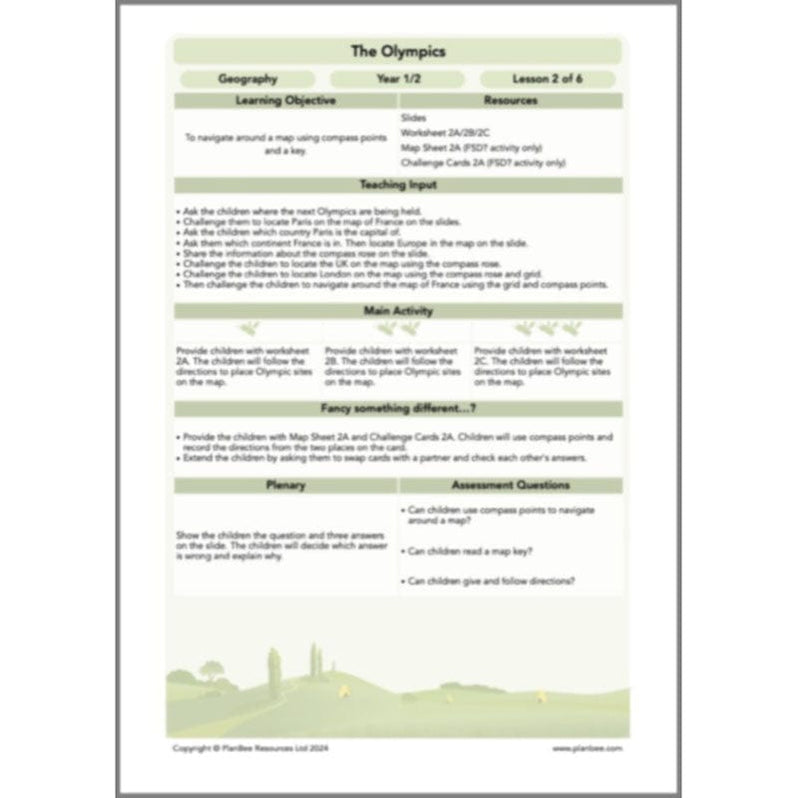Olympic Games KS1 Lesson Pack by PlanBee