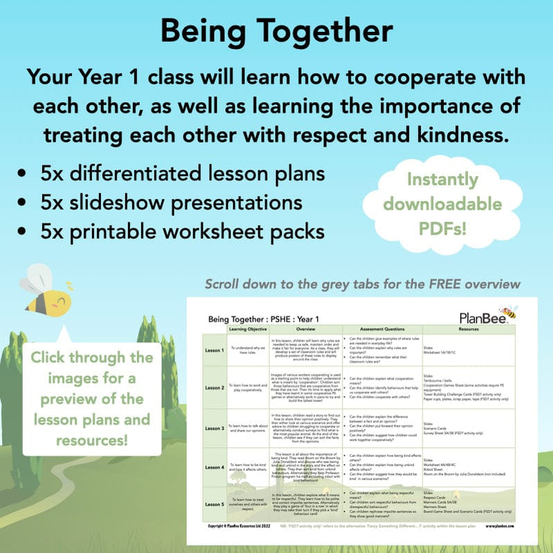 Ready-to-teach Year 1 PSHE Lesson Packs by PlanBee