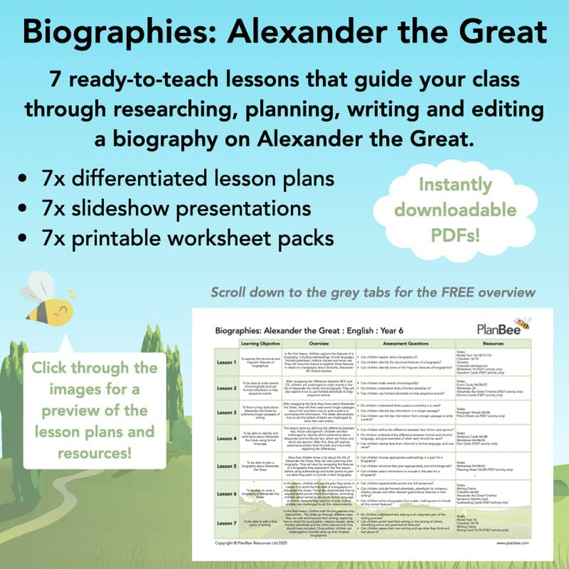 Alexander the Great KS2 | English Lessons | Biographies — PlanBee