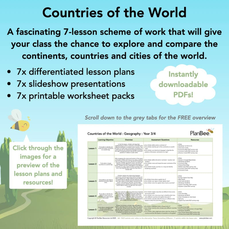 KS2 Geography Curriculum lesson packs by PlanBee