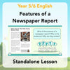 Features of a Newspaper Report KS2 Lesson Pack | PlanBee