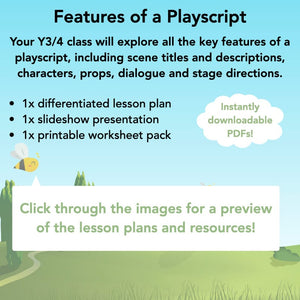 Features of a Playscript KS2 | English Lesson Pack — PlanBee